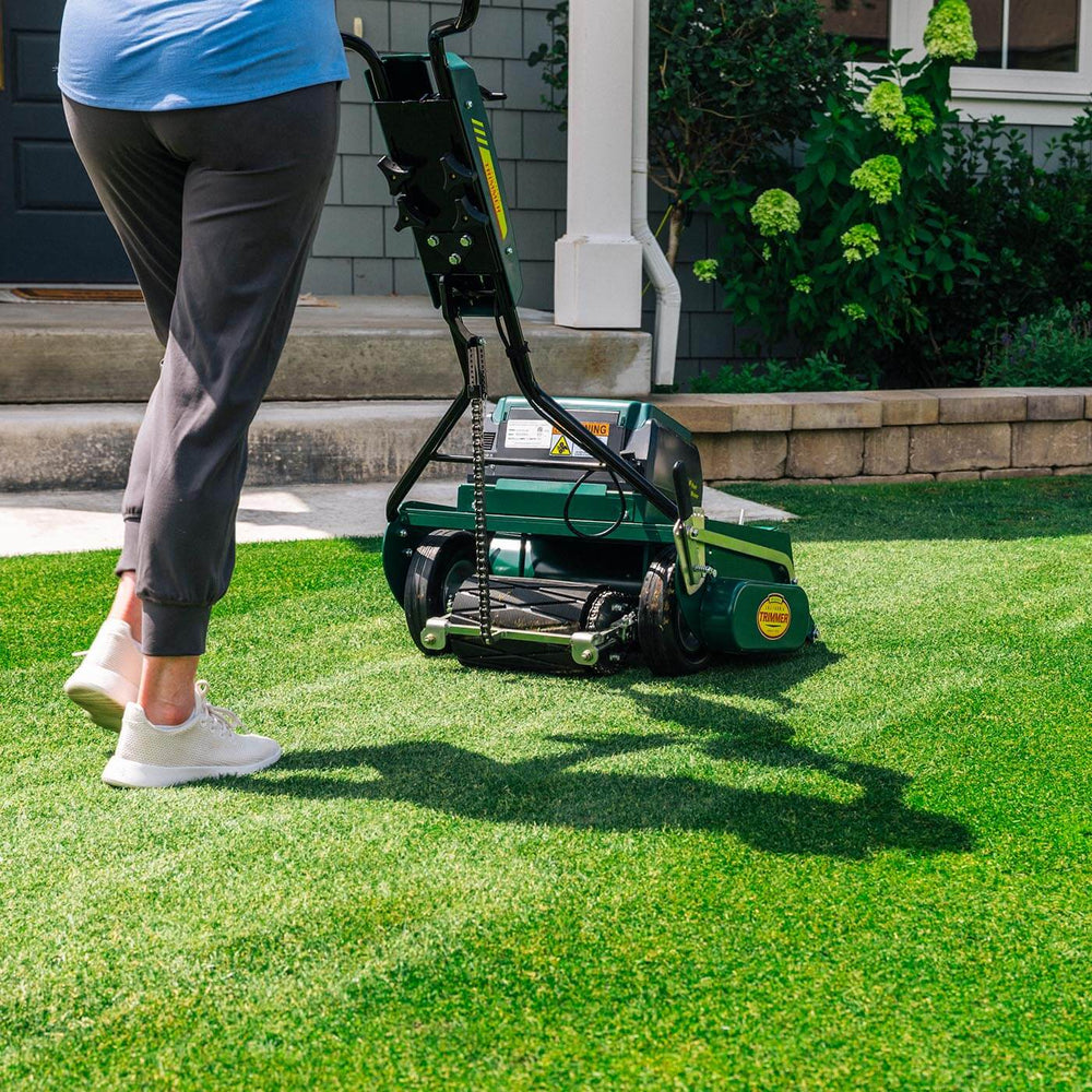 California Trimmer | 20 in. Electric Walk Behind Crossover Reel Lawn Mower